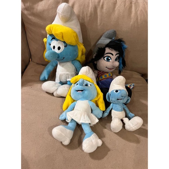 Toys | Peyo Toys Smurfette Vexy Nwt Clumsy Smurf Plush Stuffed Smurfs ...